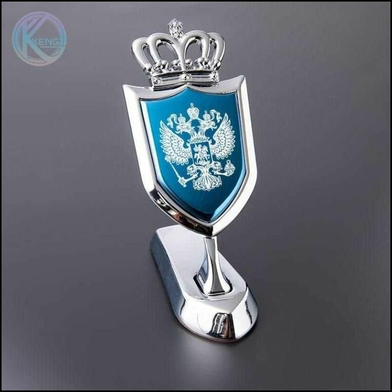 Российские автомобильные наклейки, двуглавый орел, 3D логотип на капоте, металлический стояк капота