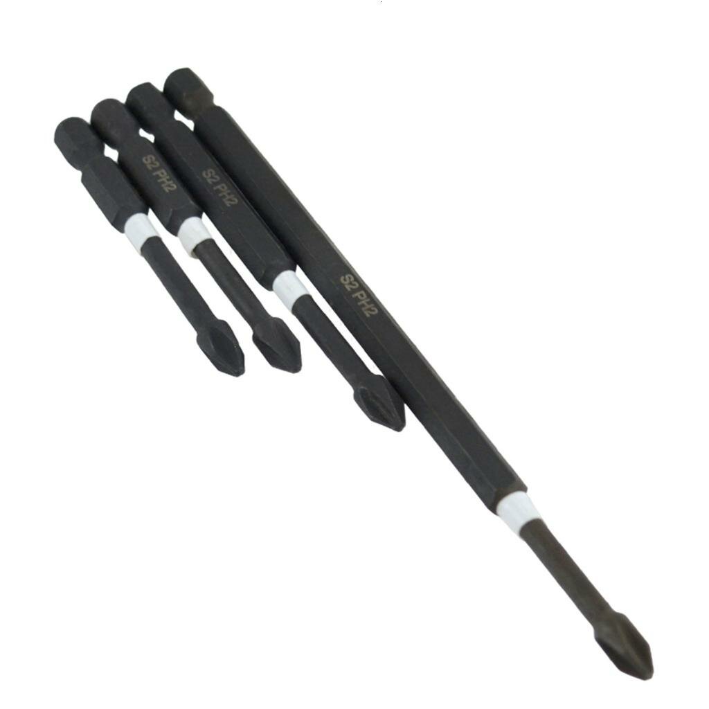 4 шт. Магнитные ударные биты для отвертки, антискользящий набор, крестообразный экстрактор