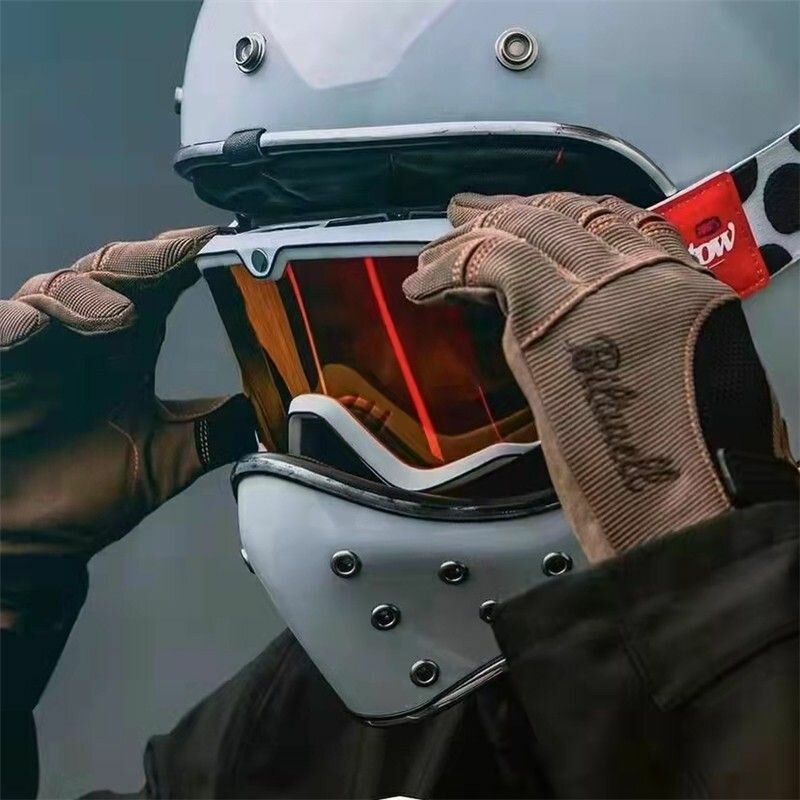 Защитные очки в стиле Harley Davidson, Ретро мотоочки для мотоциклетного шлема, Универсальные очки для кросовых и круизерных мотоциклов, Против солнца и ветра, Для открытого и закрытого шлема