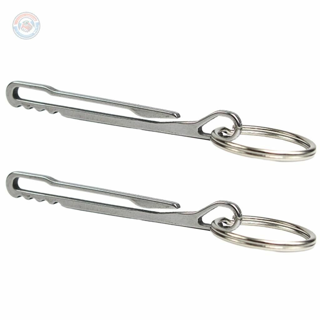 Набор из 2 быстросъемных карабинов-защелок из нержавеющей стали для рюкзака и пояса туристический карабин для ключей и снаряжения