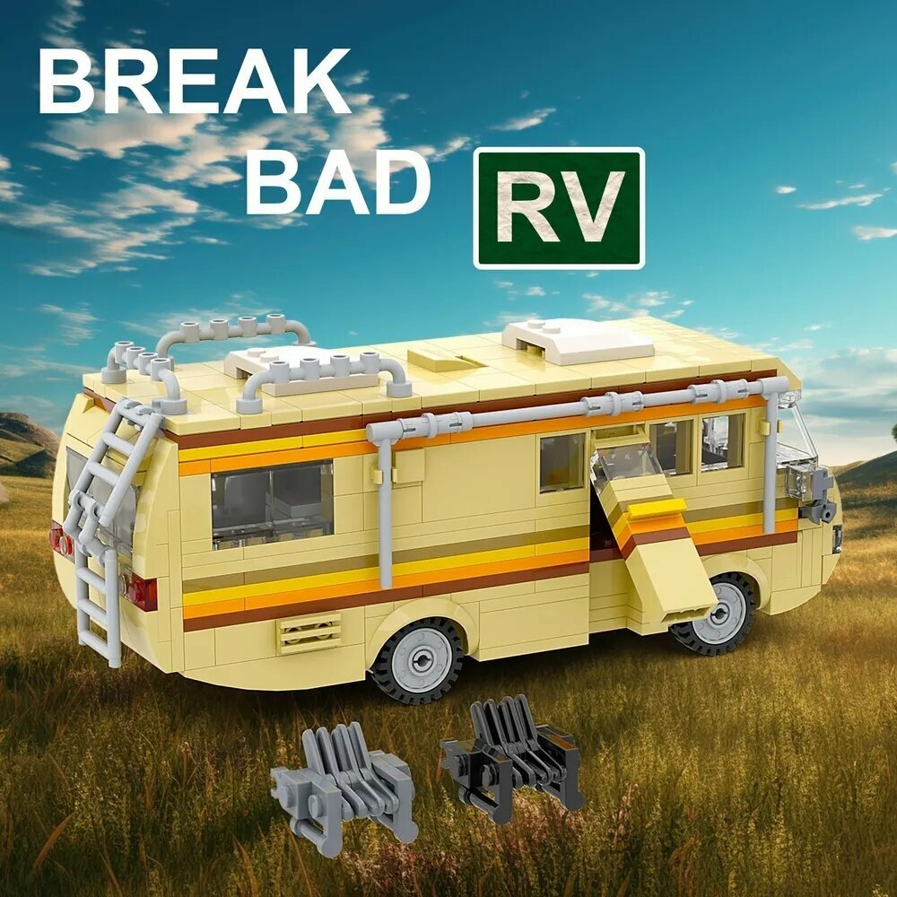 Конструктор Breaking Bad RV, ABS-пластик, 76 деталей, желтый, бронзовый, черный