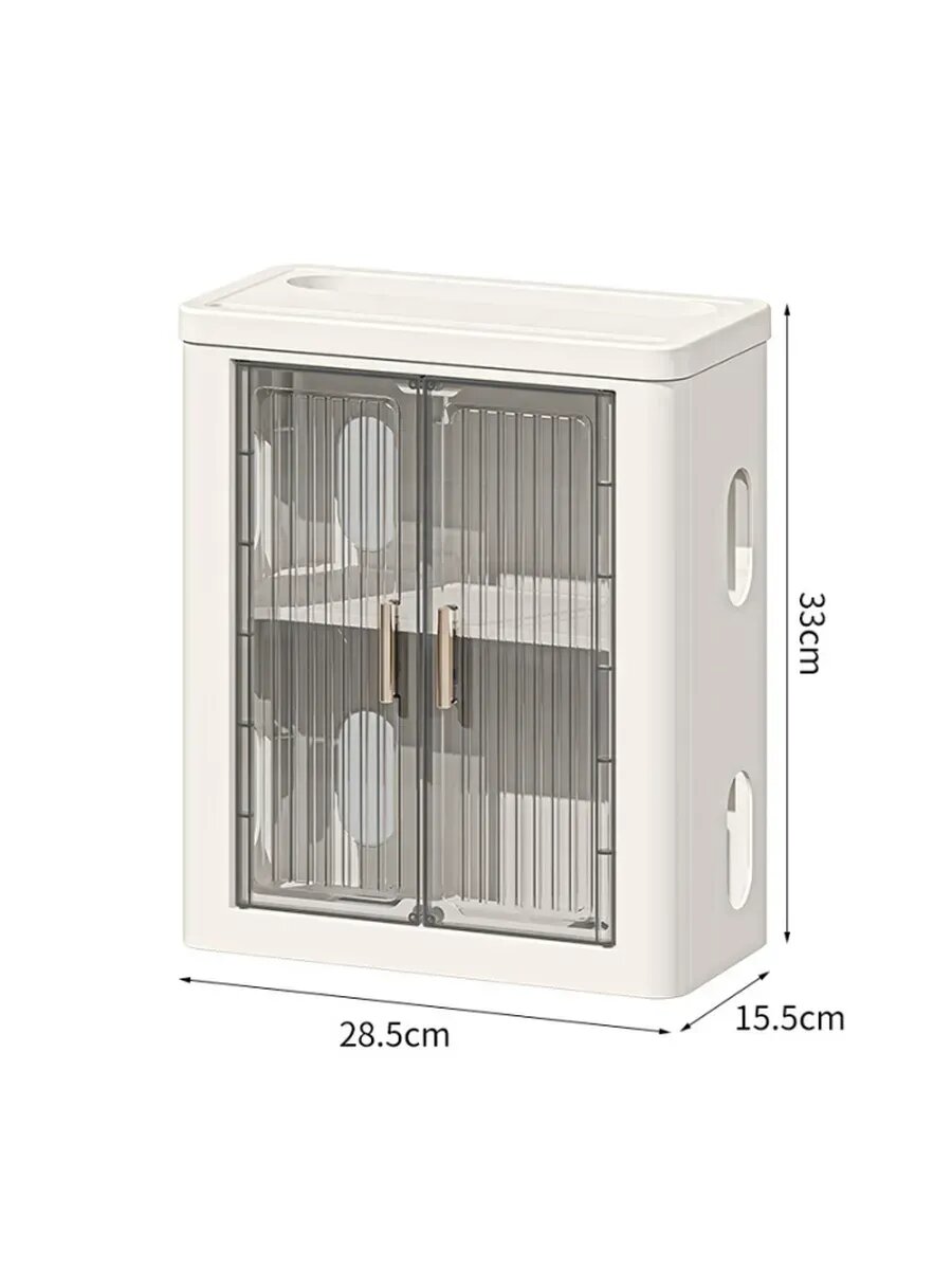 Ящик для роутера-белый прозрачный, 2 слоя, настенный