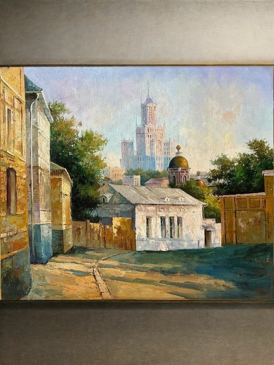 Картина Маслом "Городской пейзаж" Художник В. Романов