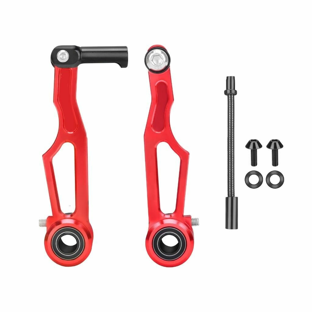 Складной велосипедный V-образный тормозной суппорт с длинным/коротким рычагом, - Короткий красный