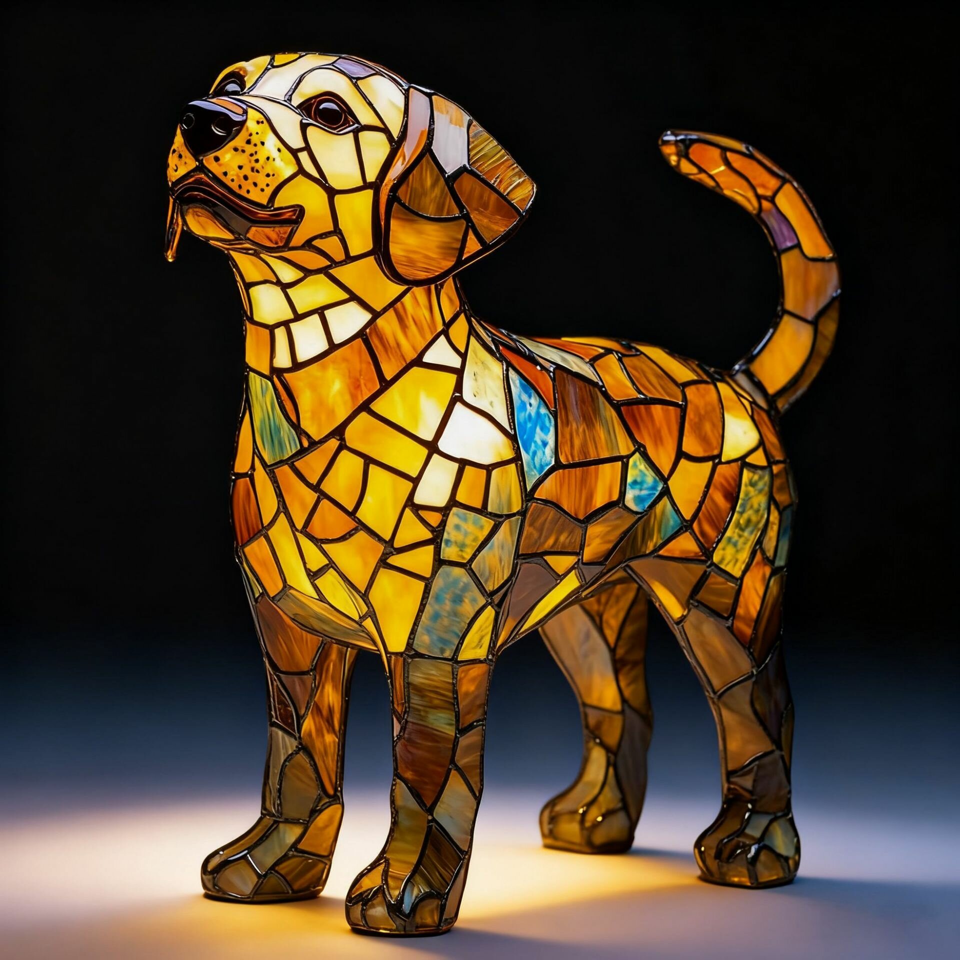 Светильник LED Labrador, декоративный, из смолы, с LED-подсветкой, 17x13x19 см