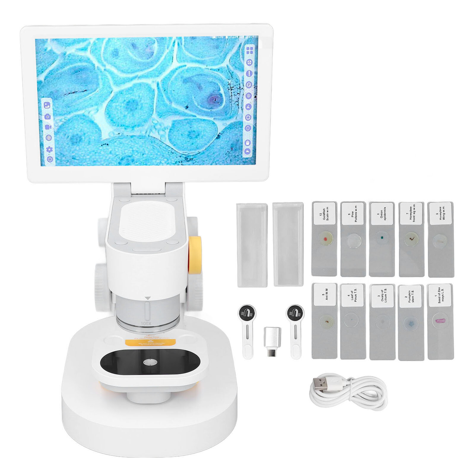 Digital Microscope Smart HD 9 Inch Display 1080P Biological for Laboratory