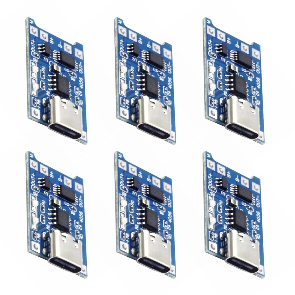 Модуль Зарядного устройства для литиевых аккумуляторов TC4056 Типа C С защитой От перегрузки по току 3A И Автоматическим Прекращением заряда