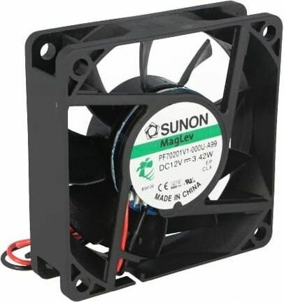 Вентилятор SUNON PF70201V1-000U-A99 Вентилятор осевой 12В DC 70x70x20мм подшипник Vapo 73,06куб. м/ч 41,5дБА 1шт