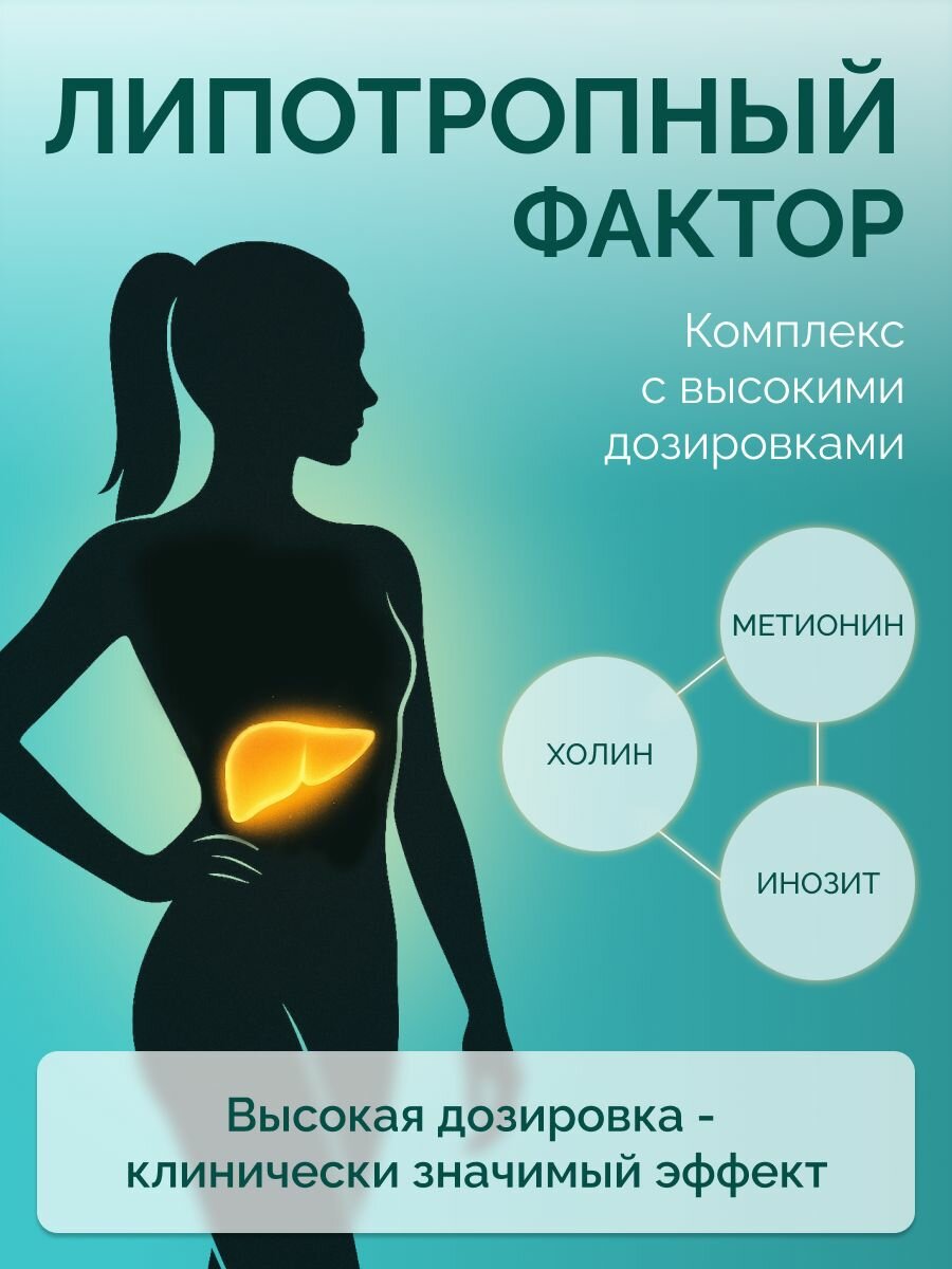 Липотропный фактор (метионин + инозит + холин) для похудения, 60 капсул / MedCraft — фото 1