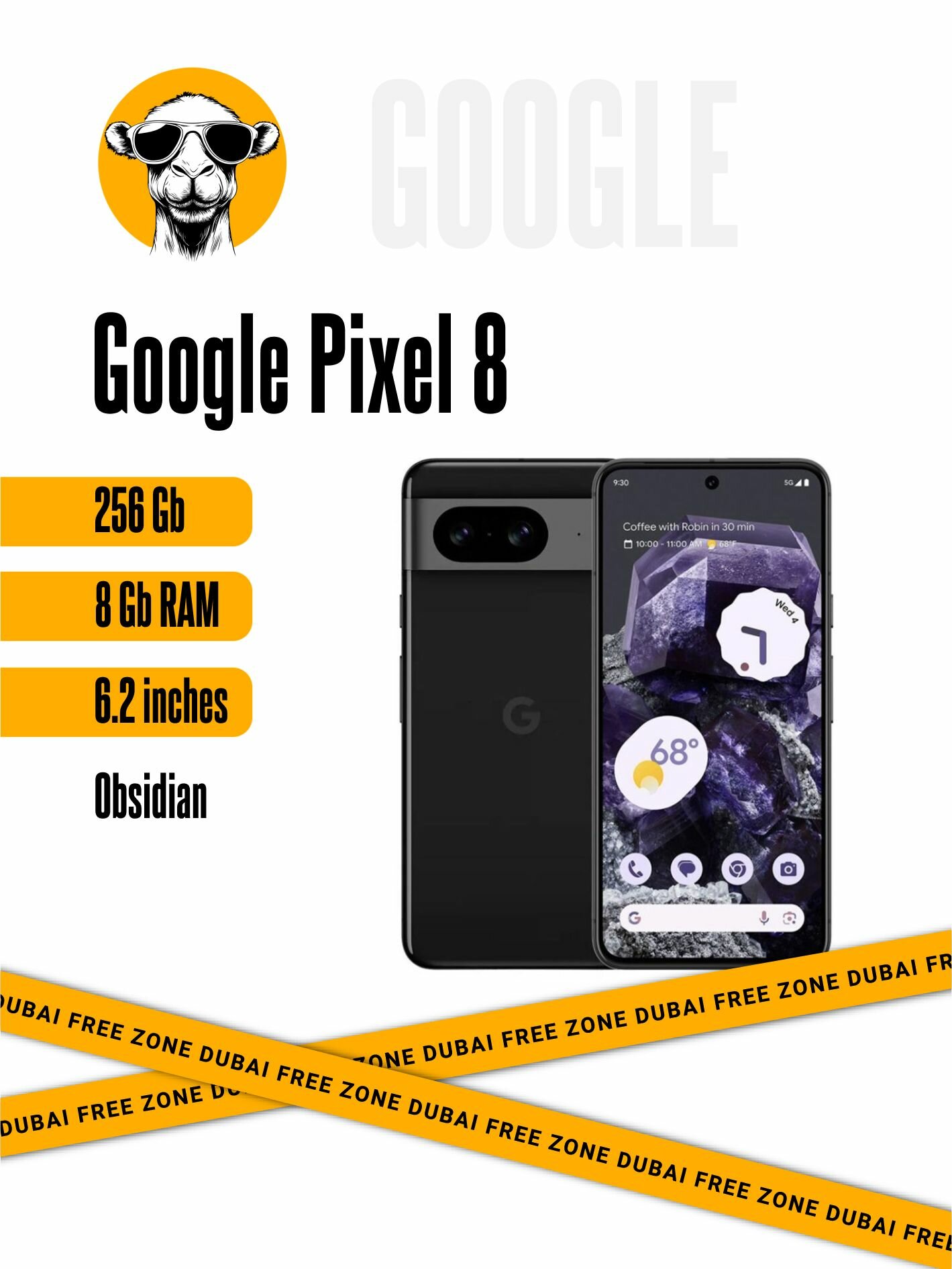 Смартфон Google Pixel 8 8/256Gb Obsidian/Черный