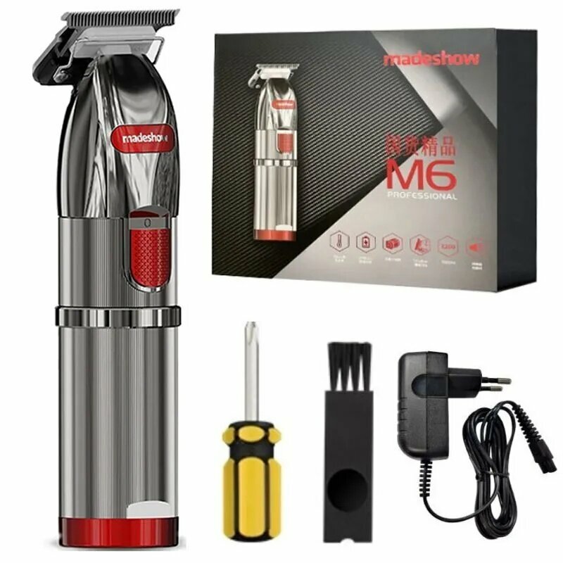 JRL Professional Машинка для стрижки madeshow триммер, серебристый, красный