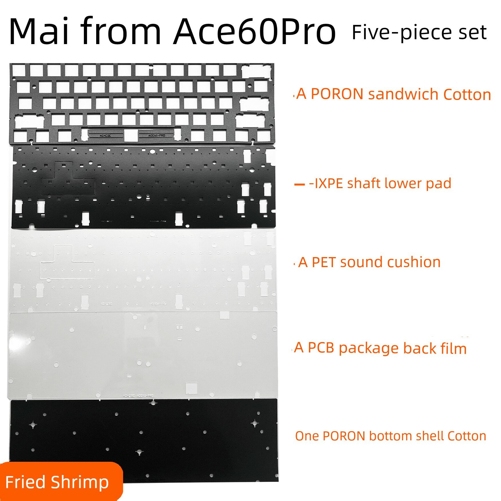 Комплект для кастомизации клавиатуры MCHOSE Ace 60 Pro: магнитные переключатели, звуковой пакет, войлочный коврик
