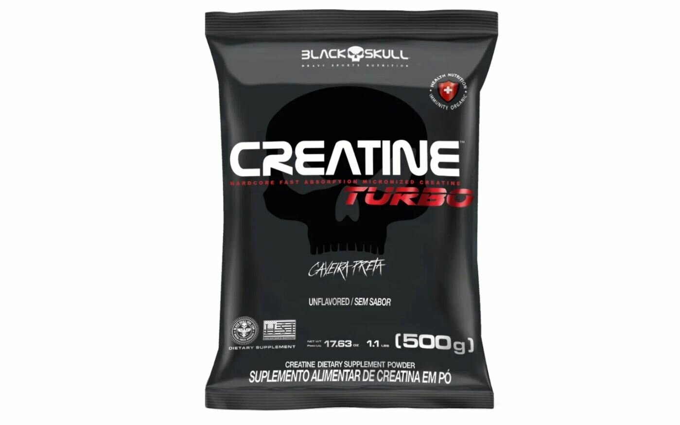 Black Skull, Refil Creatine Turbo, Креатин, 500 г (Нейтральный)