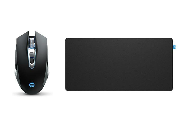 Игровая мышь HP черная, с оригинальной мышью HP в комплекте