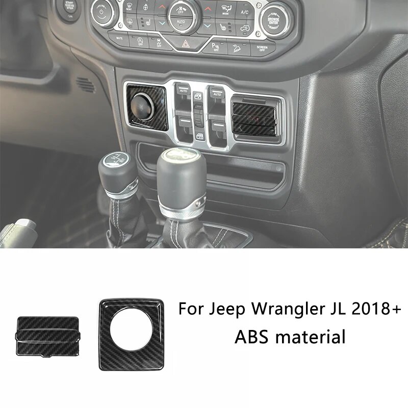 Декоративная наклейка BAWA из углеродного волокна для Jeep Wrangler JL 2018-2022, защитные аксессуары для салона автомобиля