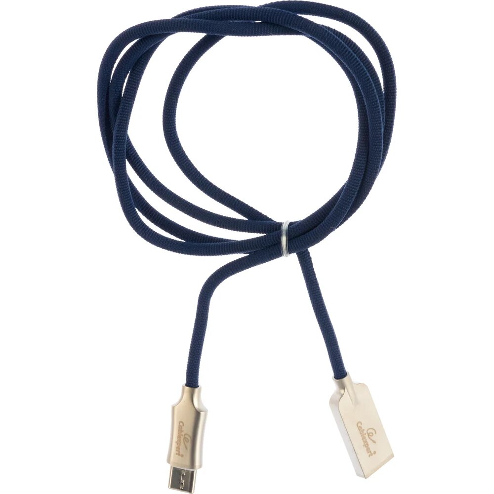 Кабель USB Cablexpert USB 2.0 AM/Type-C длина 1м CC-P-USBC02Bl-1M синий, синий — фото 1