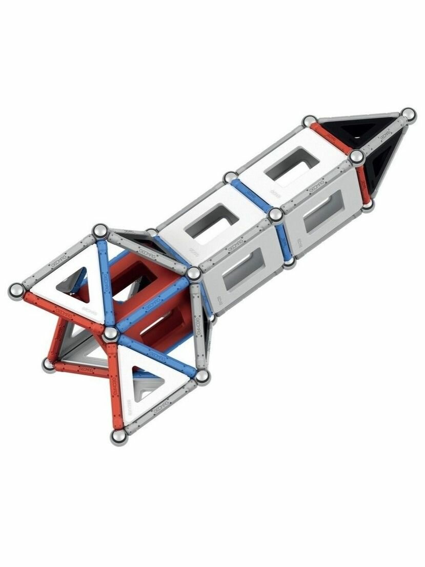 GEOMAG Магнитный конструктор Классик, ракета, 103 элемента для детей от 3 лет