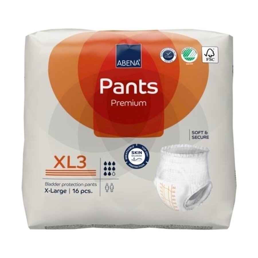 Подгузники-трусы Abena Pants XL3, объем талии 130-170 см, 16 шт.