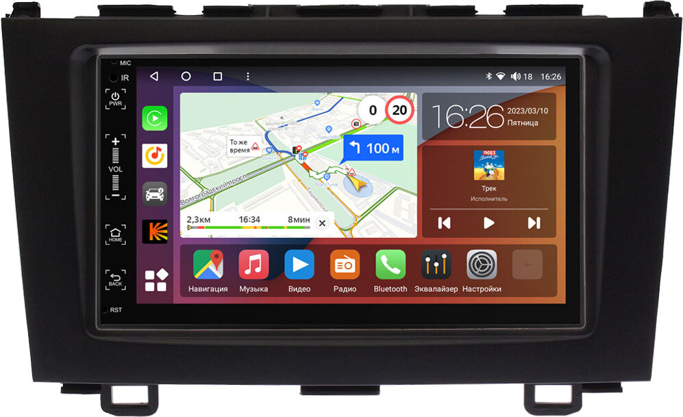 Магнитола в штатное место 2 din Honda CR-V 3 2006-2012 Canbox H-Line 5512-RP-HNCRB-45 на Android 10 (4G-SIM, 4/32, DSP, IPS)