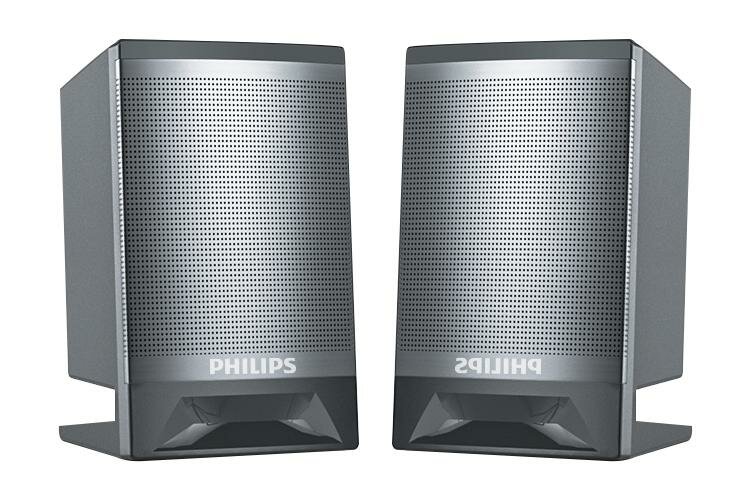 Мультимедийные колонки PHILIPS 3D Surround, gray, USB
