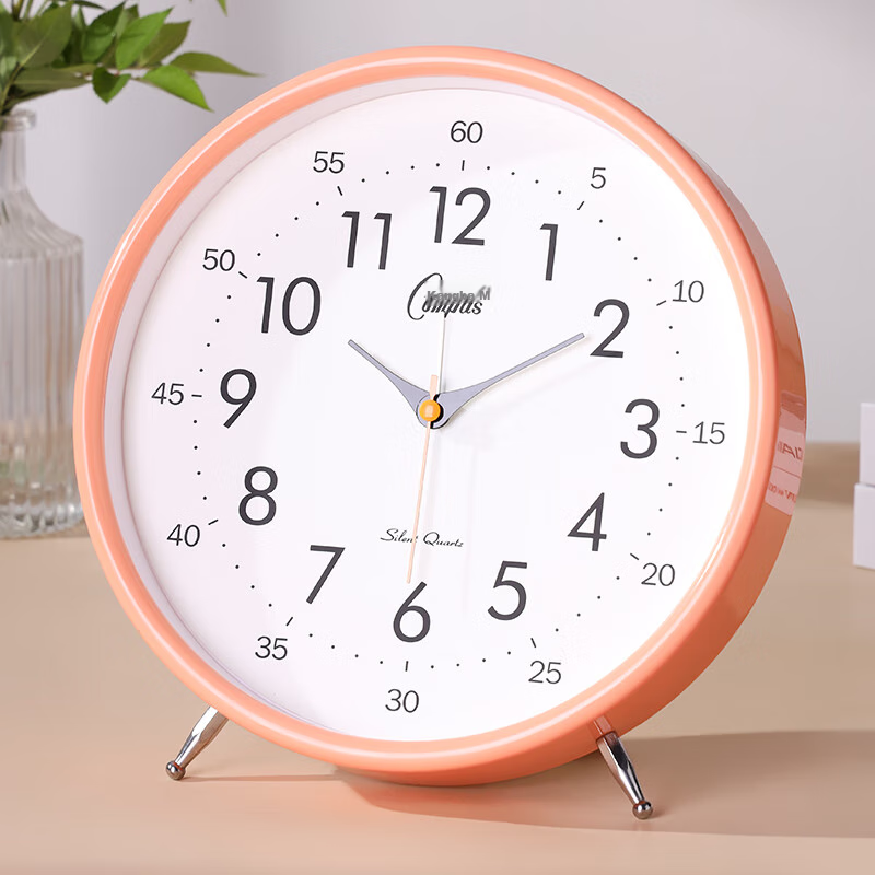 Kangbasai Desktop Alarm Clock for Children And Students, Simple Bedroom Bedside Clock, 2363 Orange