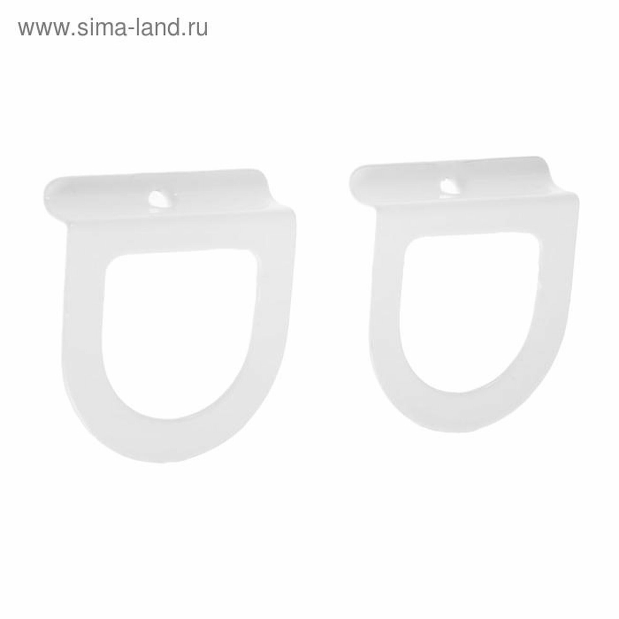 Ручка москитной сетки Сима-ленд, металлическая, цвет белый, 2 штуки