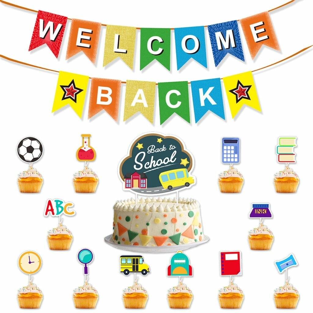 Украшение вечеринки в школьный сезон, тянущий флаг, цветочный баннер-60 x 240 см