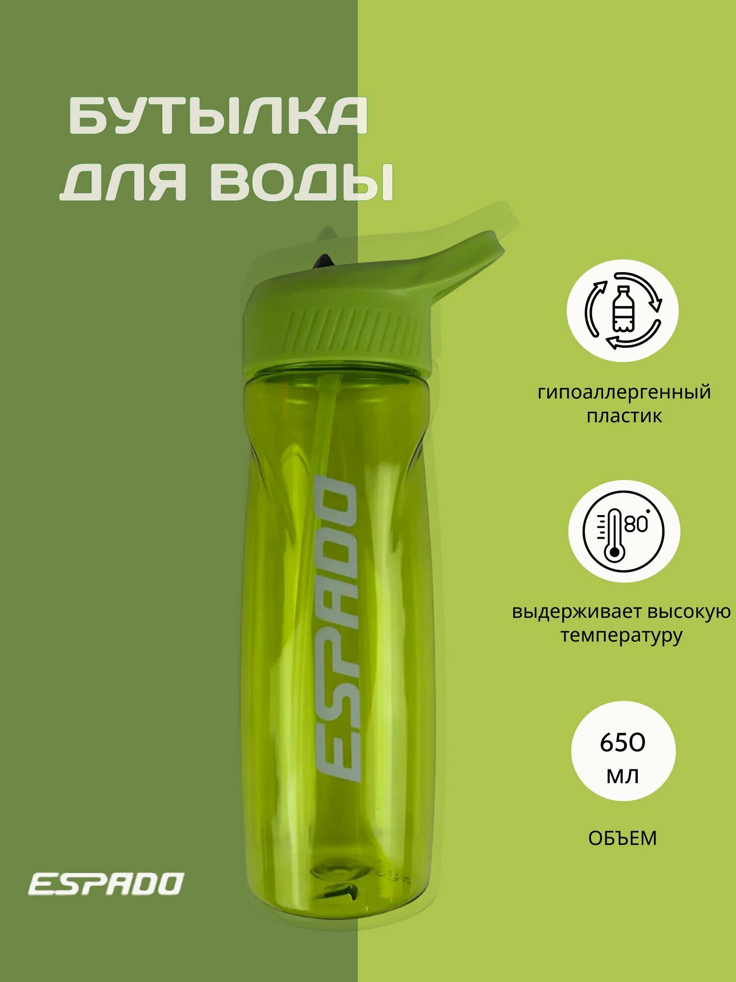 Бутылка для воды Espado 650 мл ES908