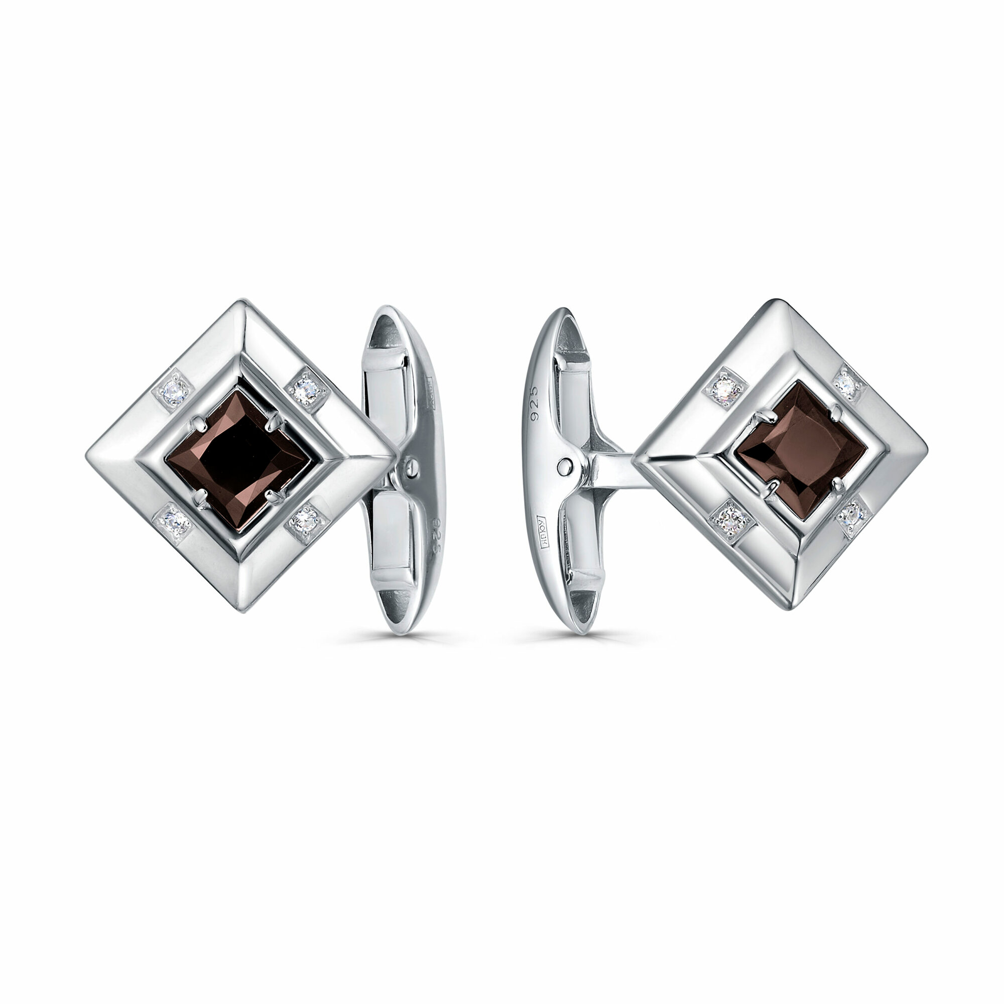 Запонки, серебро, 925 проба