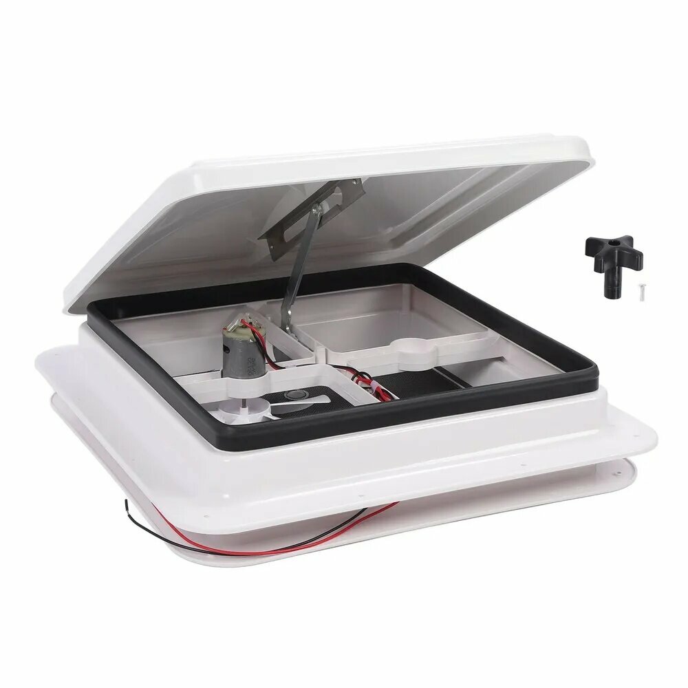 Вентиляционный люк на крыше автодома 13,39 x 13,39 дюйма с москитной сеткой, опорным стержнем, герметичный, водонепроницаемый, простой монтаж