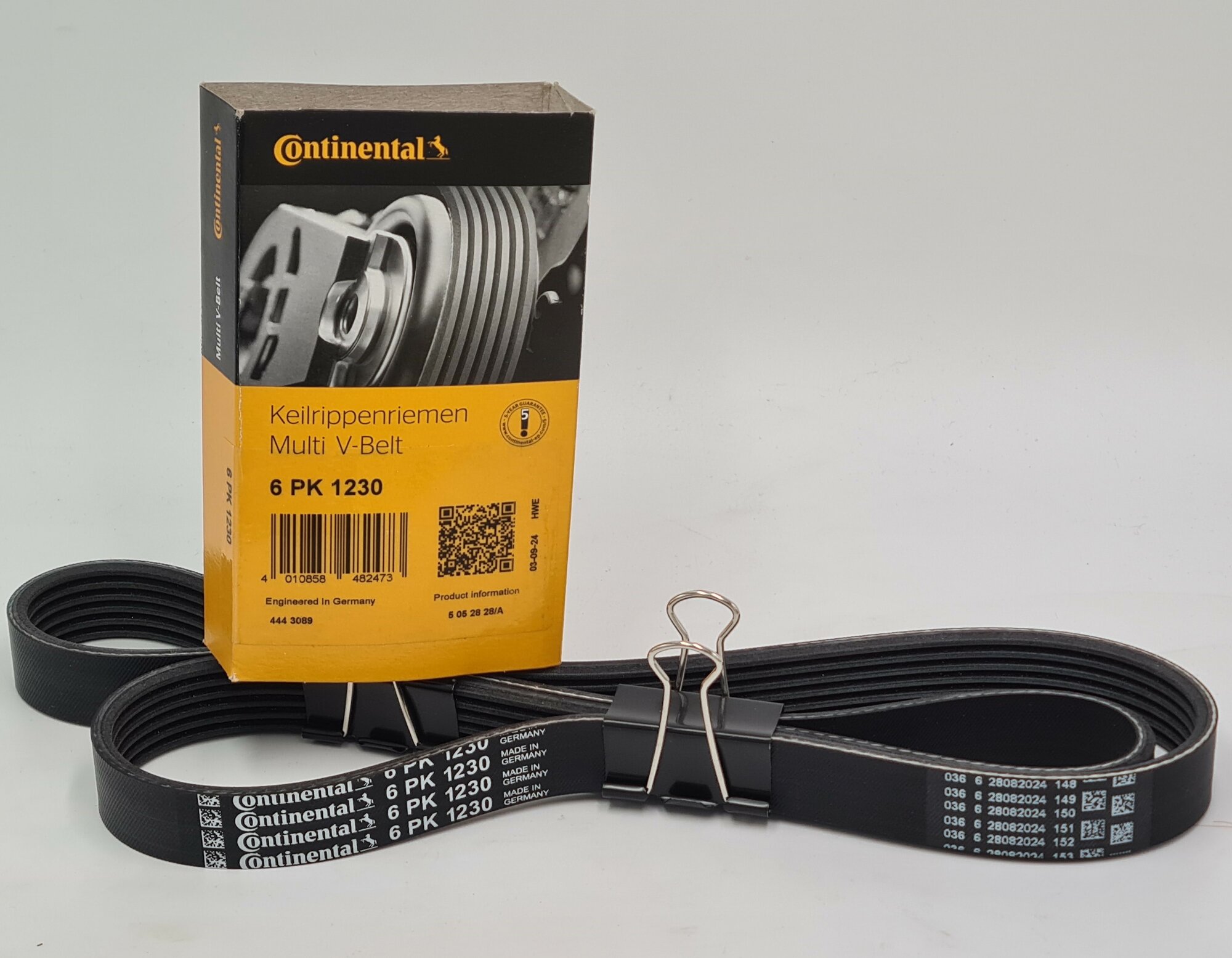Приводной ремень Continental (Contitech) 6PK1230 для CITROEN, FIAT, FORD, PEUGEOT, TOYOTA, VOLVO, HYUNDAI, KIA, BYD, DS