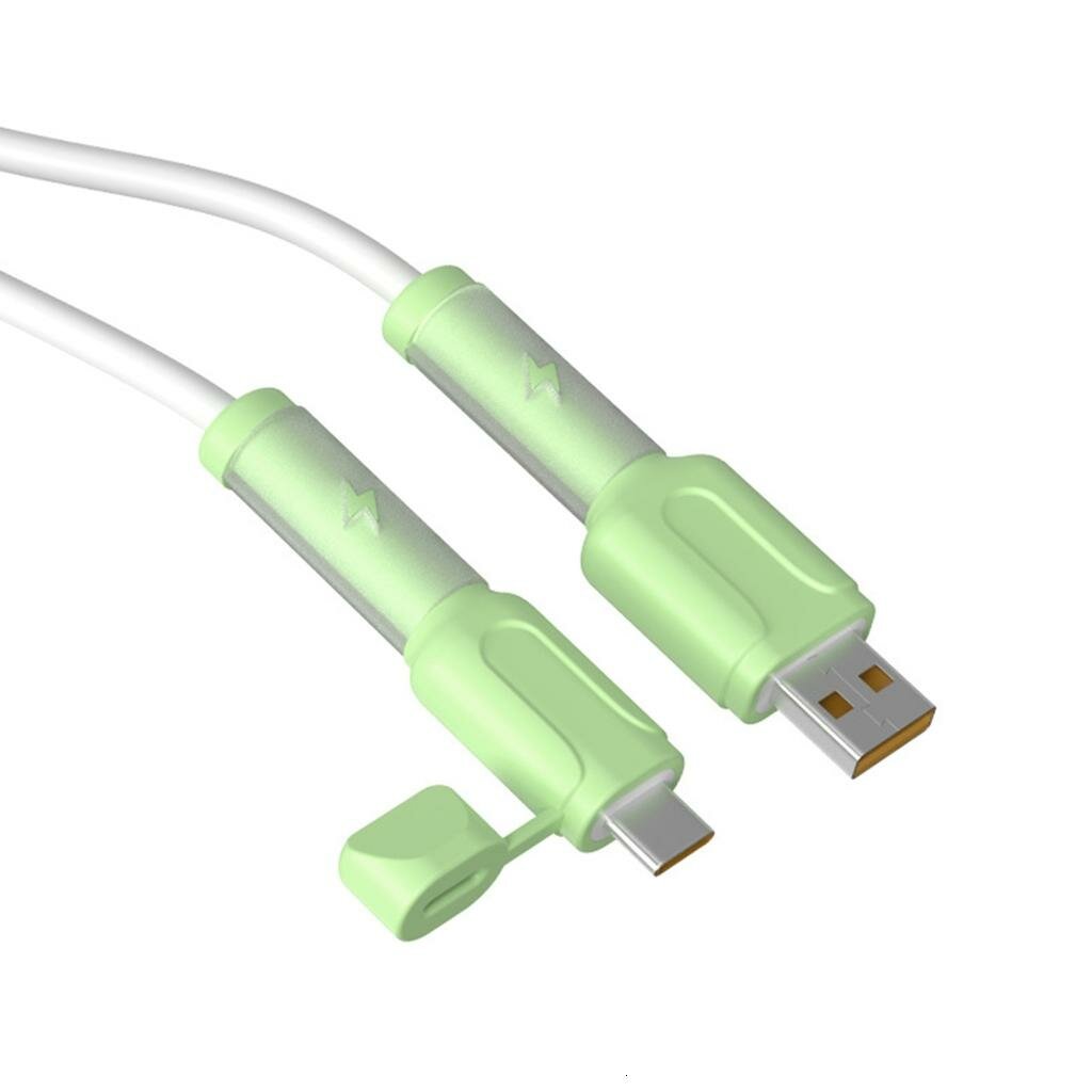 Защитный кожух кабеля передачи данных, предохраняющий разъем от разрыва, защитный кожух-зеленый-Универсальная модель Android