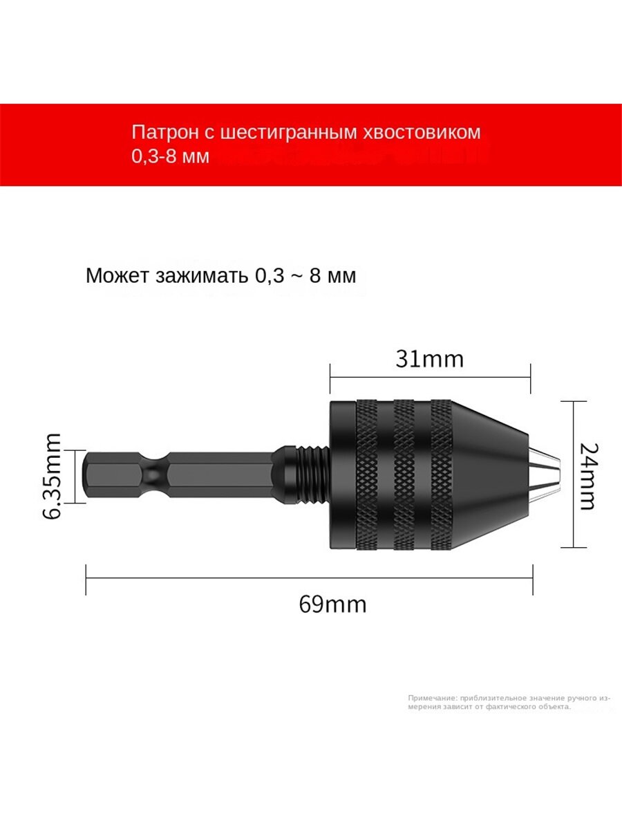 Набор электрических шлифовальных инструментов 0,3-8 мм Быстросменная шестигранная ручка с тремя кулачками Самоцентрирующийся спиральный сверлильный патрон 0,3-3,6 мм