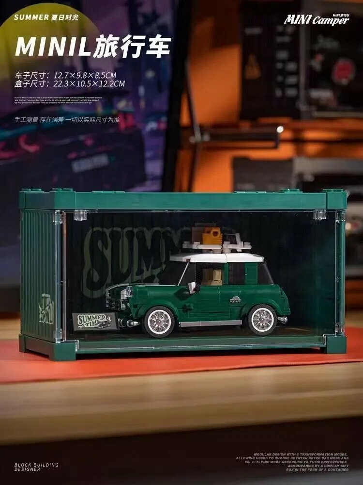 POWERBLOCK8804: Машинка и контейнер. Идеально подходит для детских развивающих головоломок, подарочных моделей, строительных блоков, игрушечных машинок, аксессуаров и подарков для мужчин.