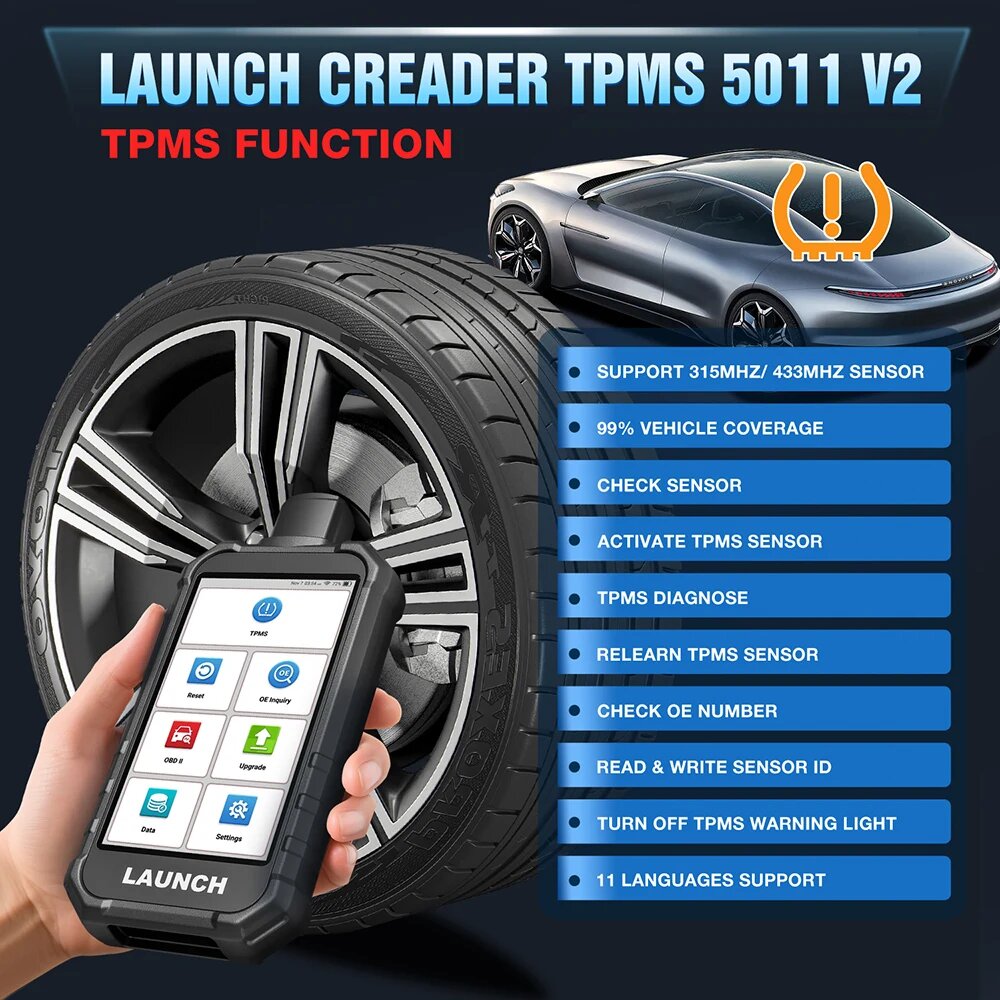 LAUNCH CRT5011 V2.0 TPMS Программатор датчиков шин — фото 1