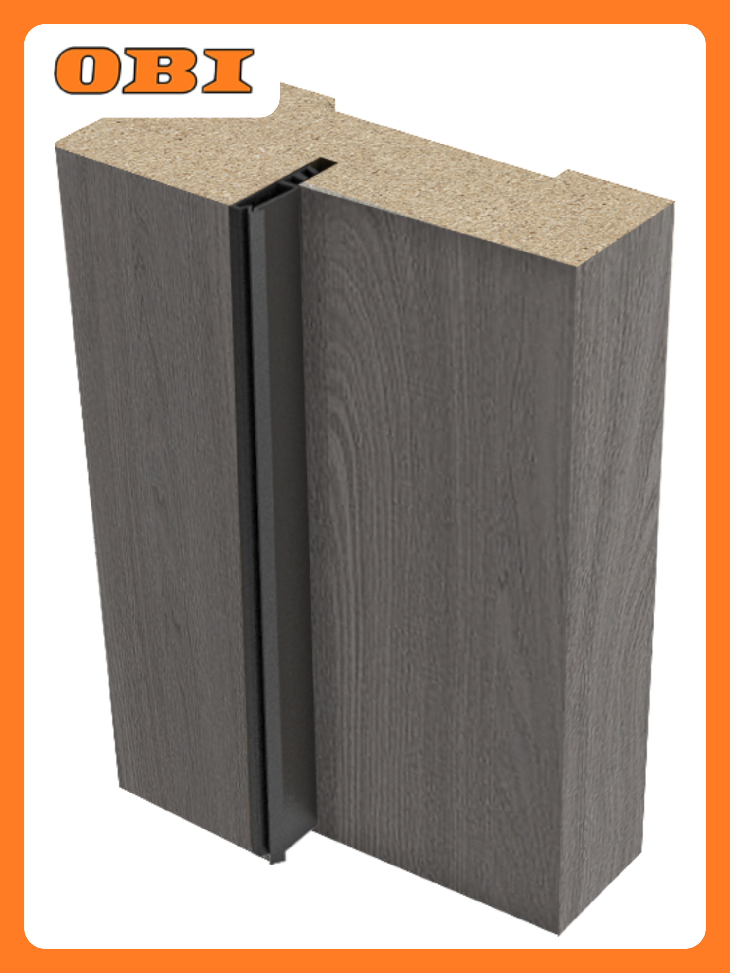 Коробка дверная с уплотнител (26х70мм) ПВХ (1шт.) элегансия серый