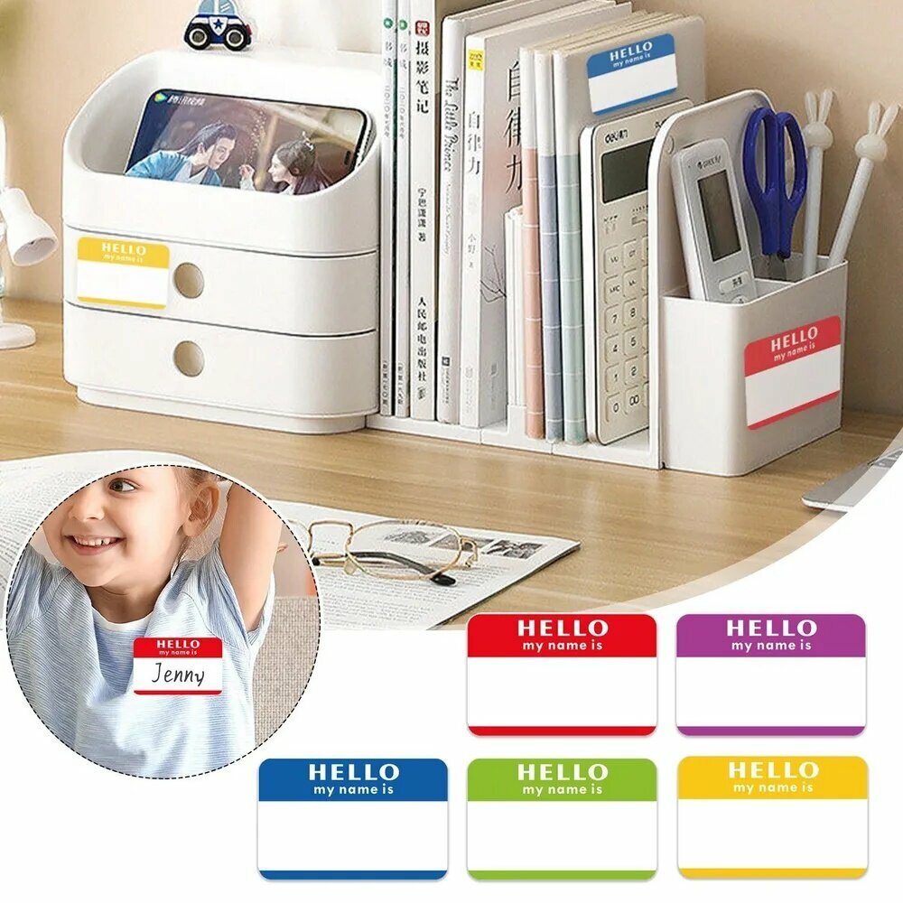 OZ-LEAM 300 ШТ Именные Бирки Наклейки Hello My Name Is Этикетки для Офиса Встречи Школы