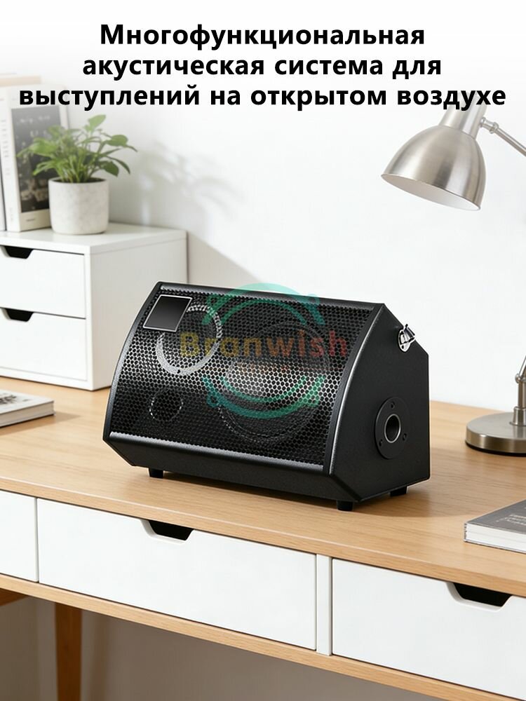 Портативный гитарный динамик,8 дюймов, Bluetooth 5.1, перезаряжаемый, воспроизведения музыки на открытом воздухе и пения