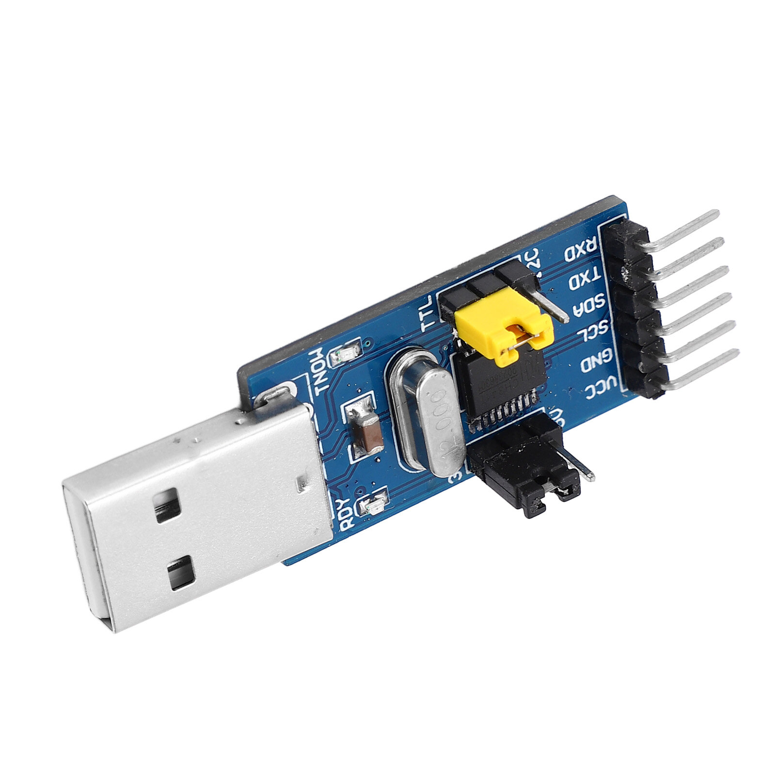 Конвертер-адаптер USB в IIC I2C UART с жгутом перемычек, адаптер USB в TTL для последовательной загрузки, 1 шт. модуль, 1 шт. жгут, скорости связи 20K, 100K, 400K, 750K, скорость последовательной связи 50bps-2Mbps, выходные напряжения 5V, 3.3V