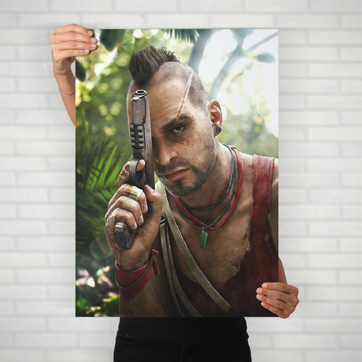 Плакат на стену для интерьера Far Cry 3 (Ваас Монтенегро) / Постер по игре формата А1 (60х84 см)