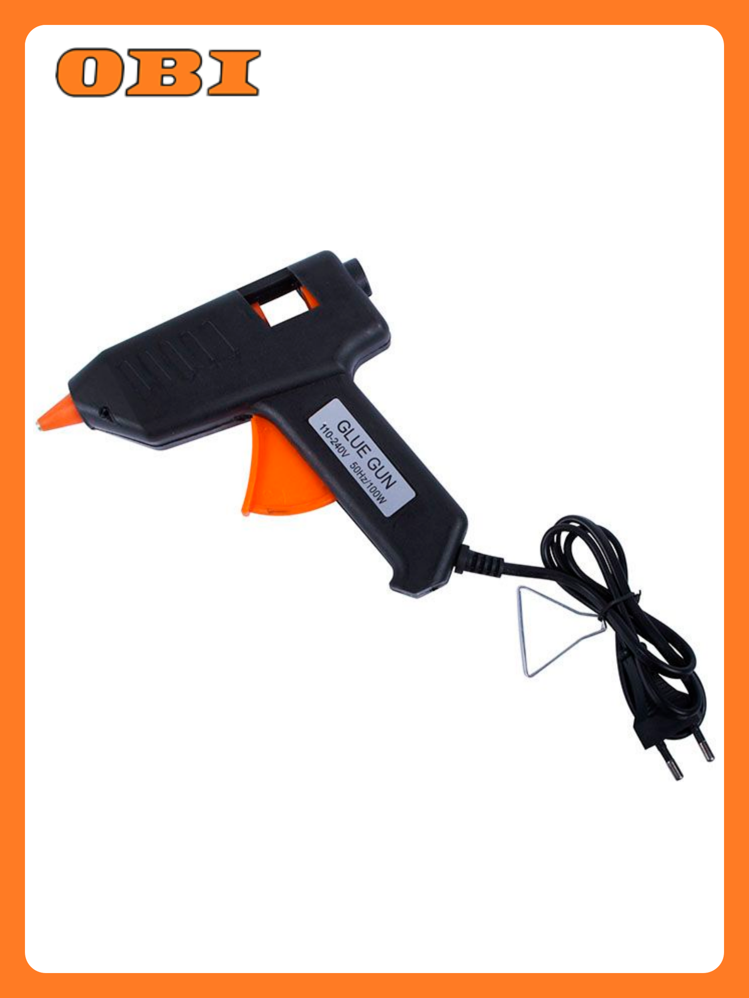 Пистолет для горячего склеивания, 100Вт, ударопрочный термостойкий пластик