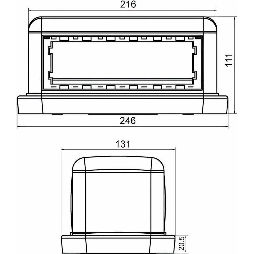 Башенка напольная DKC BUS 12 модулей сер. 09070DIY, серый, 45 мм, пластиковый корпус, прямоугольный профиль, защита — фото 1