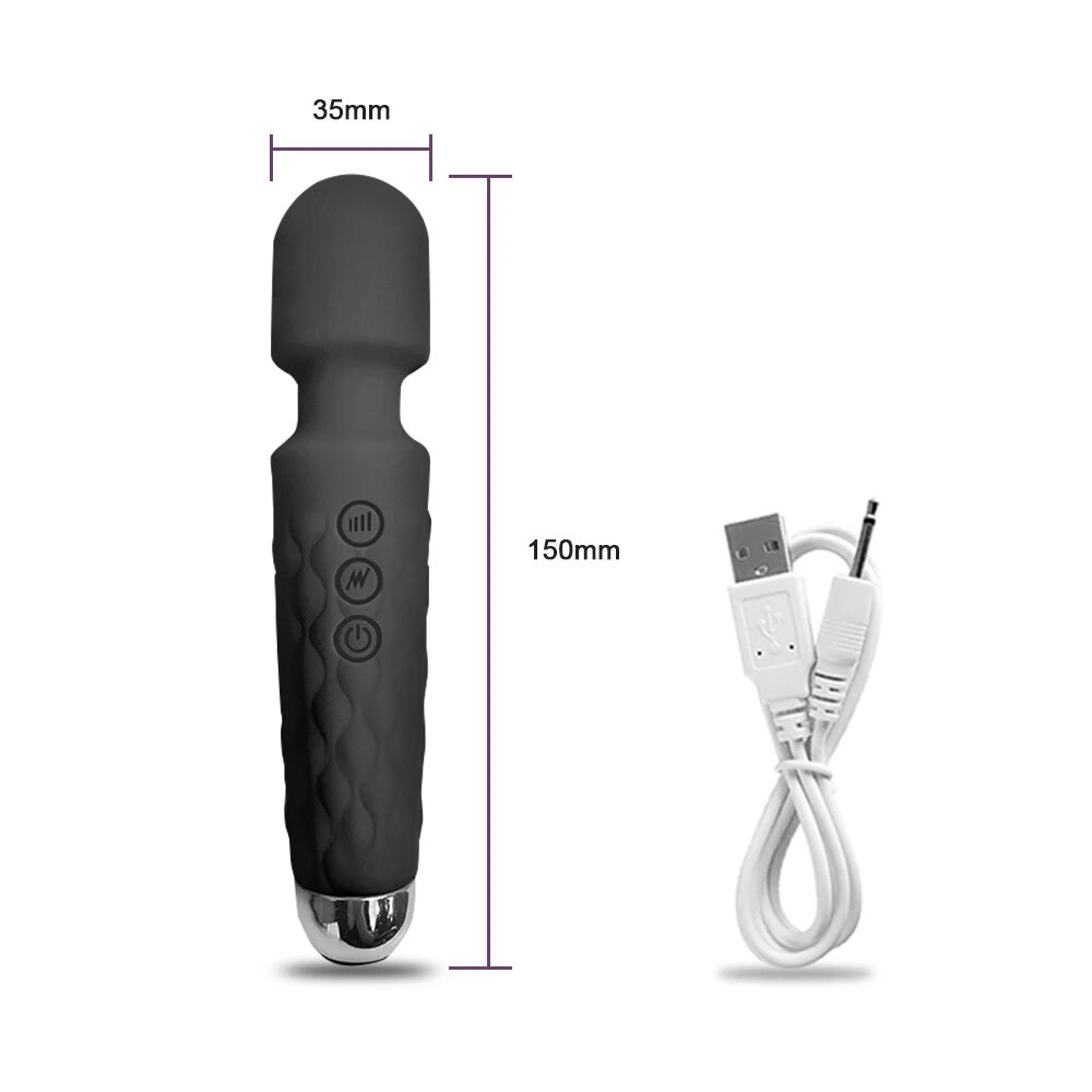 Мощный мини вибратор секс-игрушки для женщин AV волшебная палочка Вибраторы стимулятор AV003S-Black