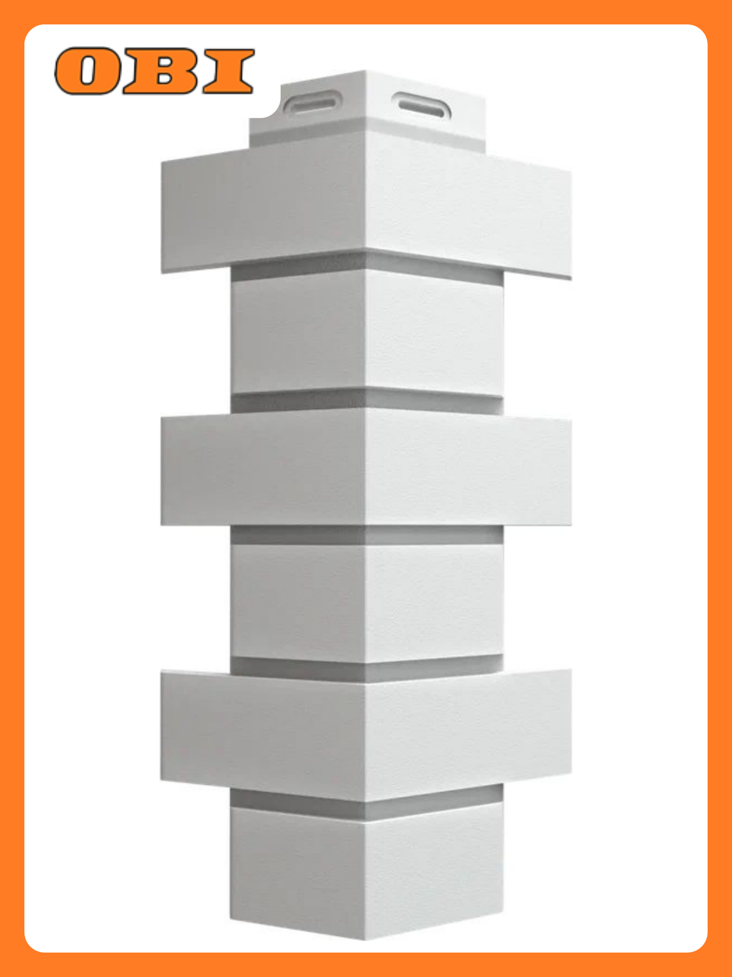 Наружный угол Docke Флемишь, белый, имитация кирпича, 406х420 мм