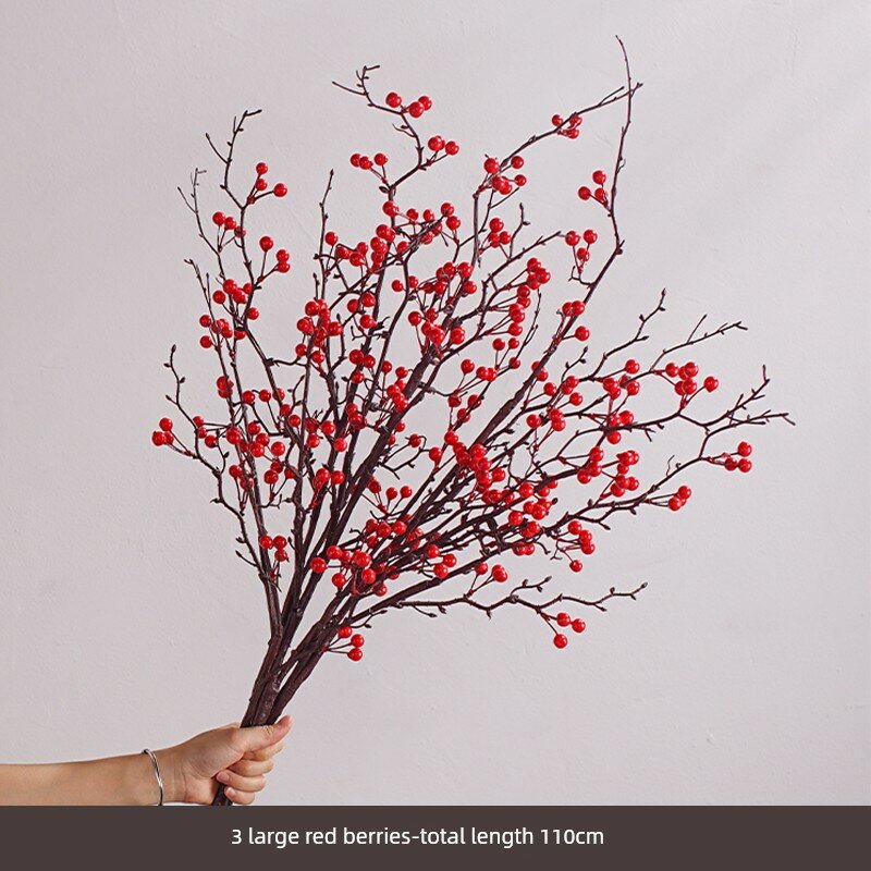 Искусственный букет из фруктов, сушеные цветы граната, ветки фруктовых деревьев, красные ягоды холли, искусственные