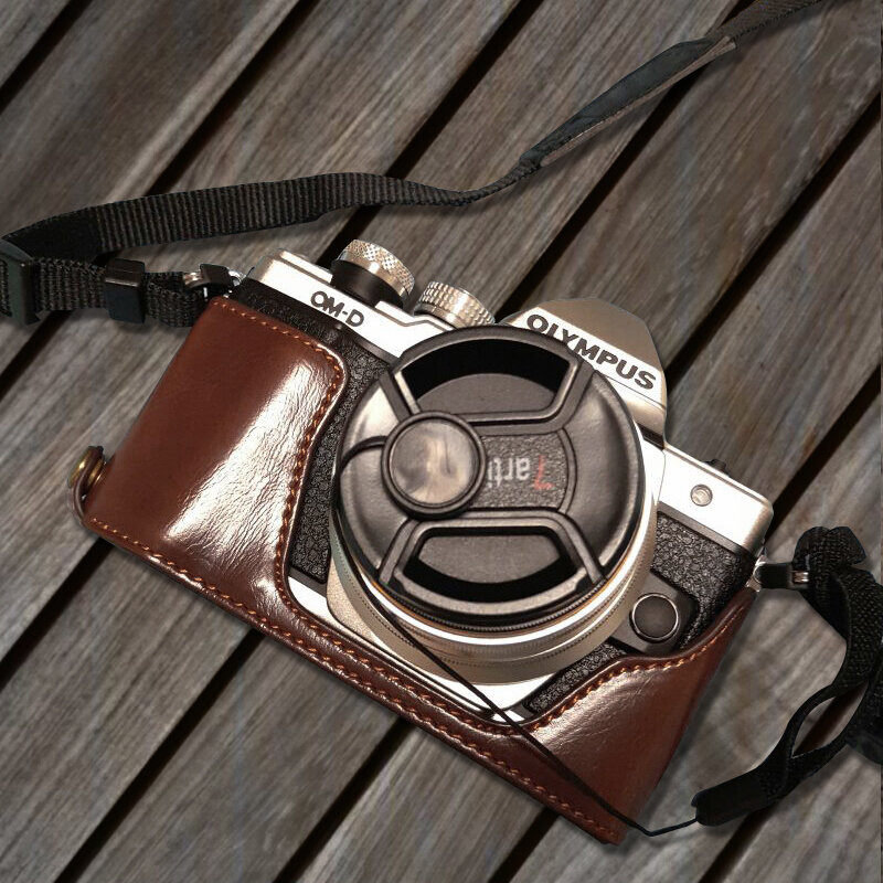 Подходит для Olympus PENF EPL9/10/8/7 EM10III Mark4, сумка для камеры на базе натуральной кожи, кожаный чехол EM10