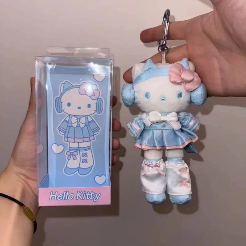 Фигурка Sanrio, длинные ноги, брелок «Hello Kitty», плюшевая кукла, аниме kt cat, периферийные устройства, горячая девушка, стиль котенка, подвеска, пушистая сумка, подвеска