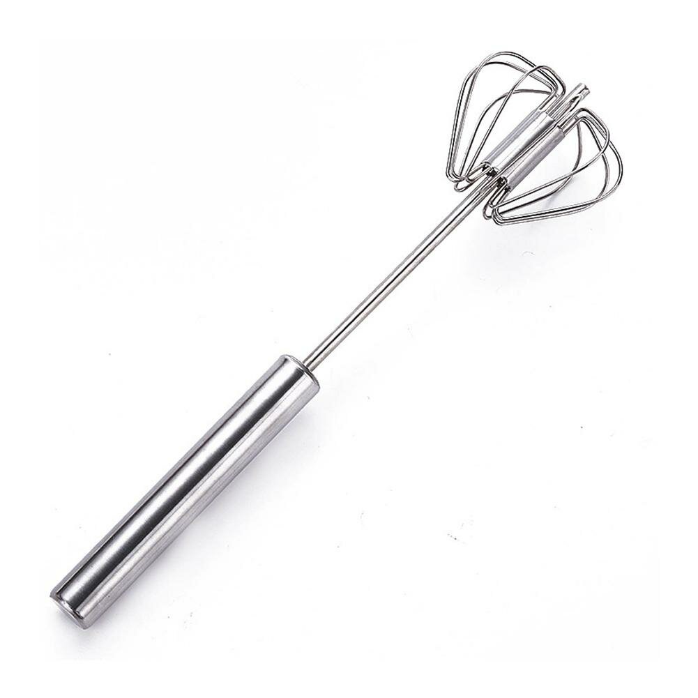 Полуавтоматический венчик для взбивания яиц из нержавеющей стали (нажатие и вращение)
