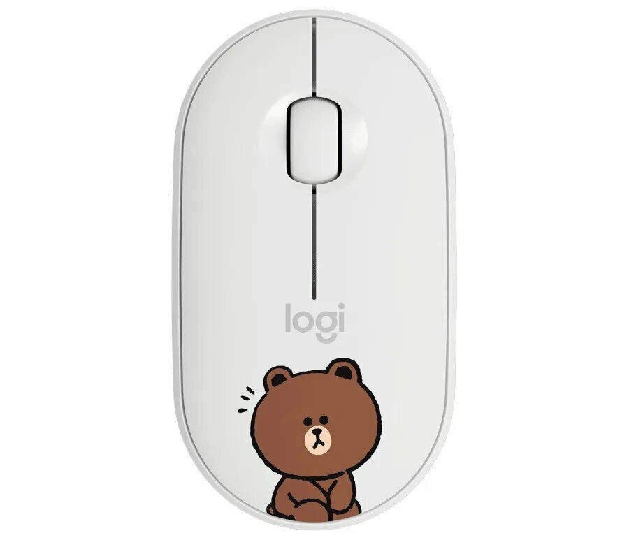 Logitech Мышь беспроводная, белый