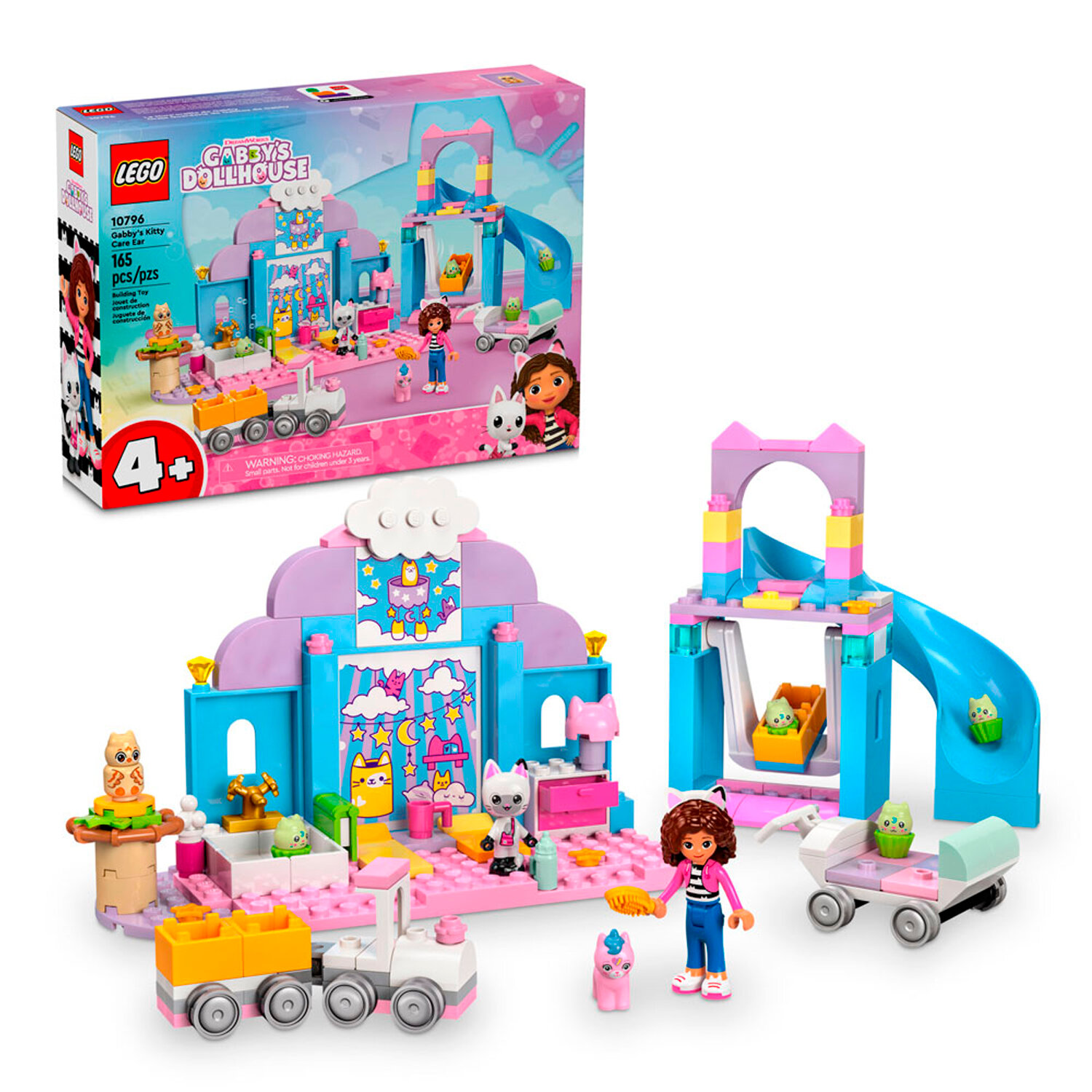 Конструктор детский LEGO Gabby s Dollhouse Площадка для ухода за котенком Габби, 165 деталей, возраст 4+, 10796